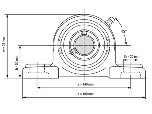 IBB Flenslager Staand UCP306 (30mm) - LagerKoning.nl