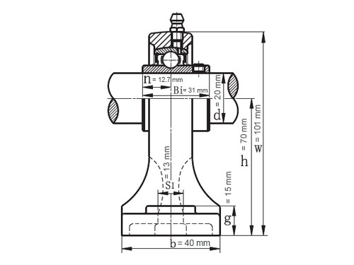 IBB Lagerblok Staand UCPH204 (20mm) - LagerKoning.nl